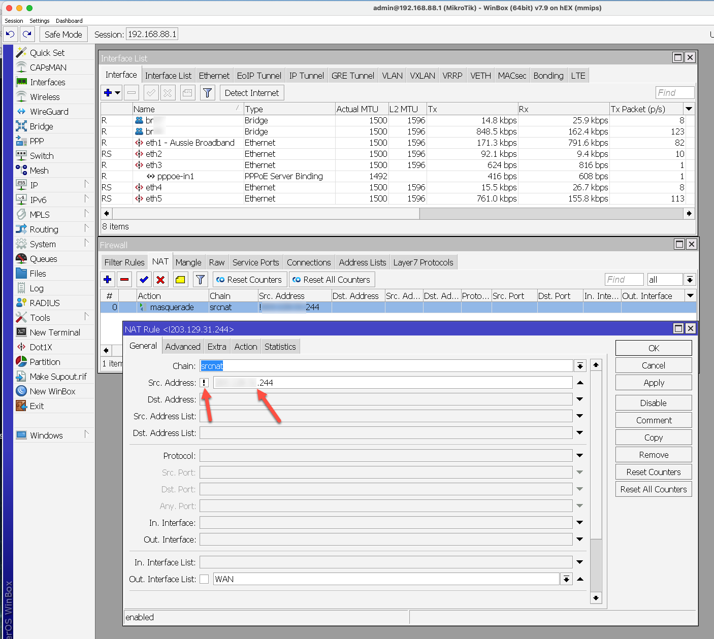 Use Aussie Broadband's Framed Route on a Mikrotik Router